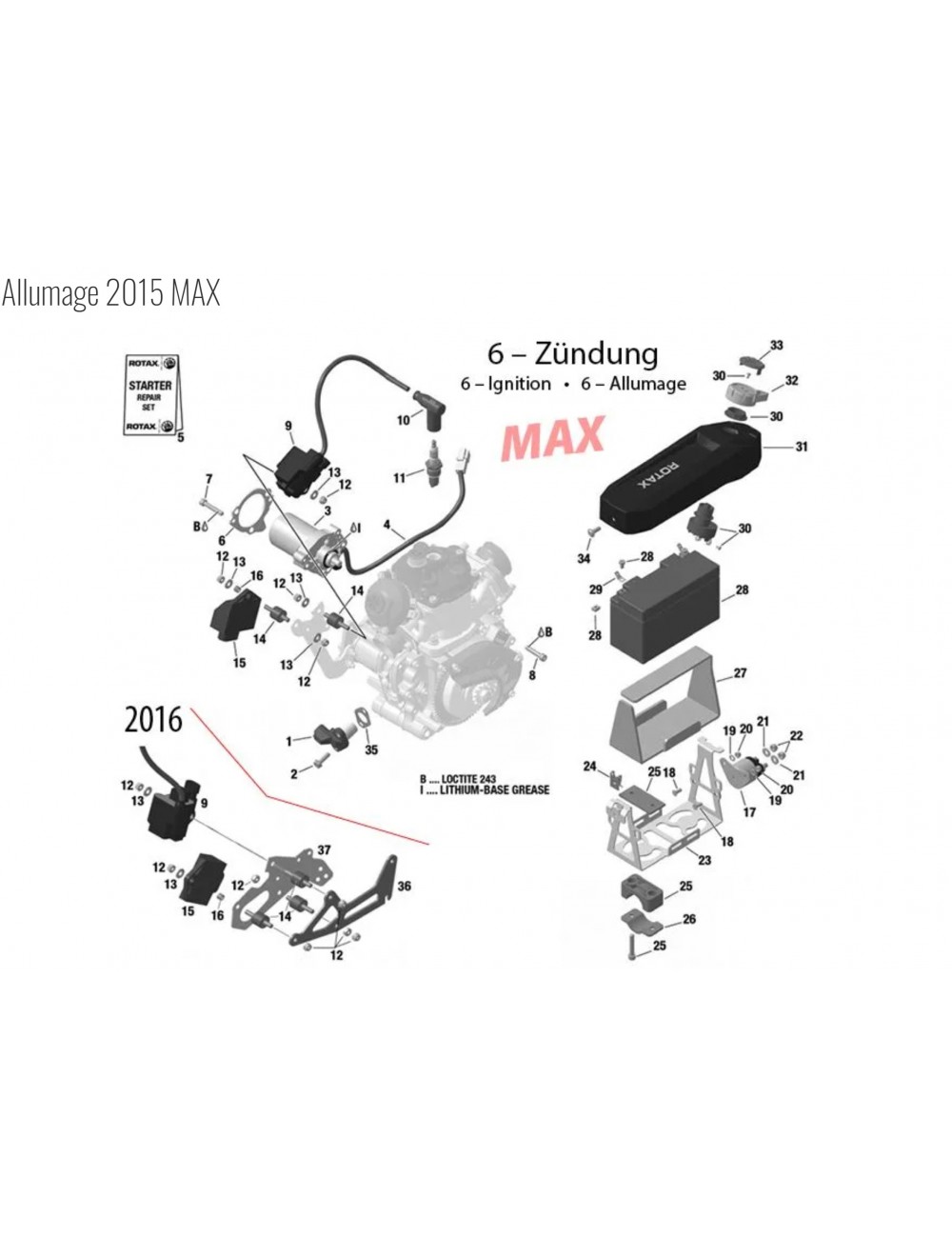 Drehtaste (Chrom) rotax-magickart