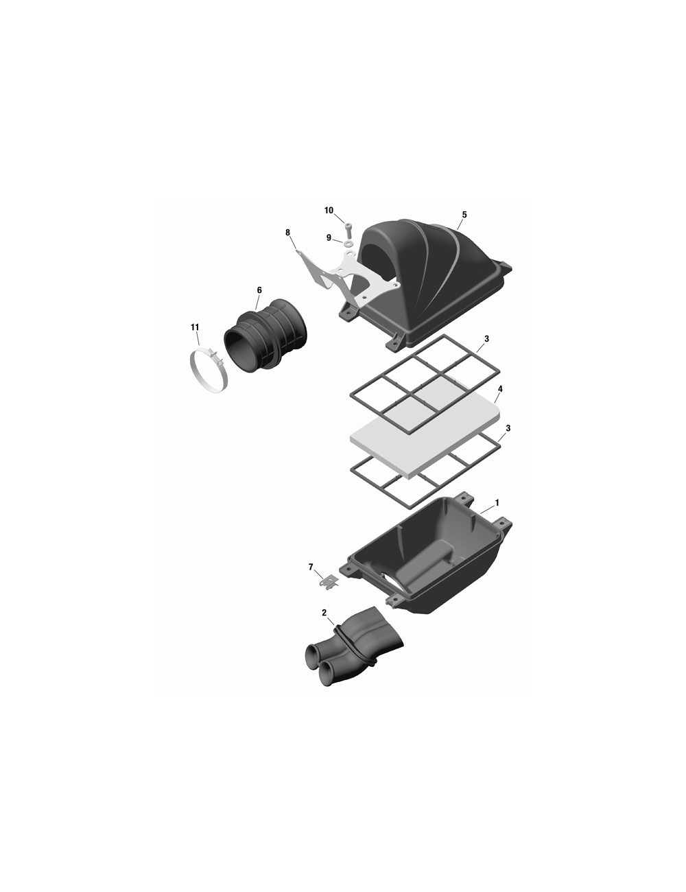 ROTAX GRILLE AIR FILTER SUPPORT MAX EVO (3)